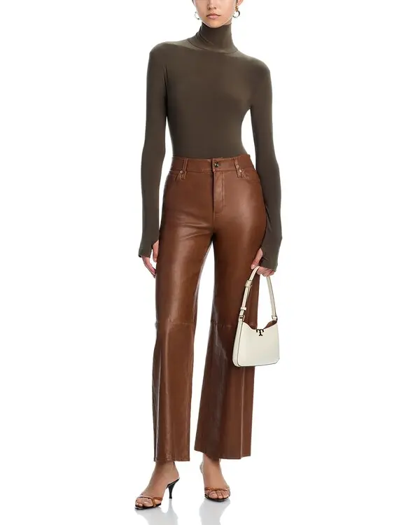 Norma Kamali Turtleneck Bodysuit - Bark
