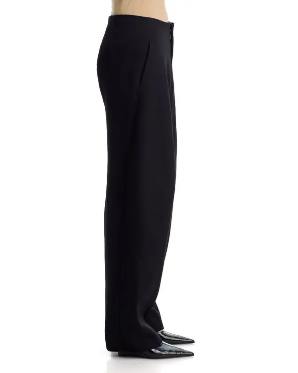 Victoria Beckham Wool Sculptural Leg Trousers
