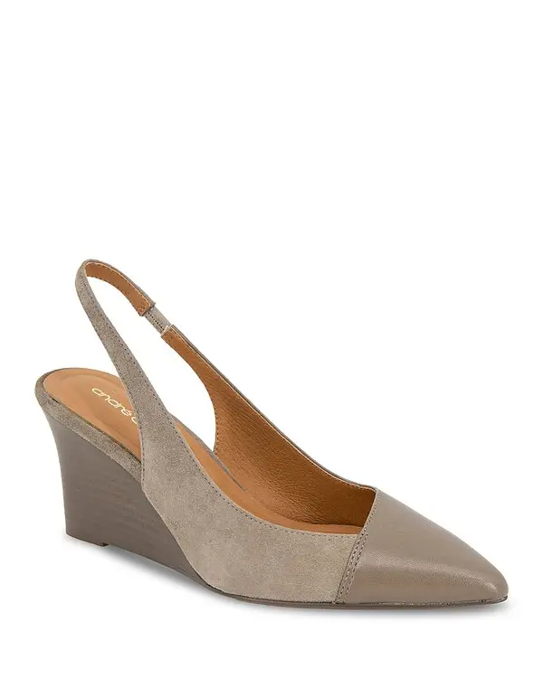 Andre Assous Laina Slingback Wedge Pumps - Desert Taupe
