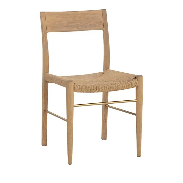 SUNPAN Bondi Dining Chair, Set Of 2 - Light Oakwoven Paper