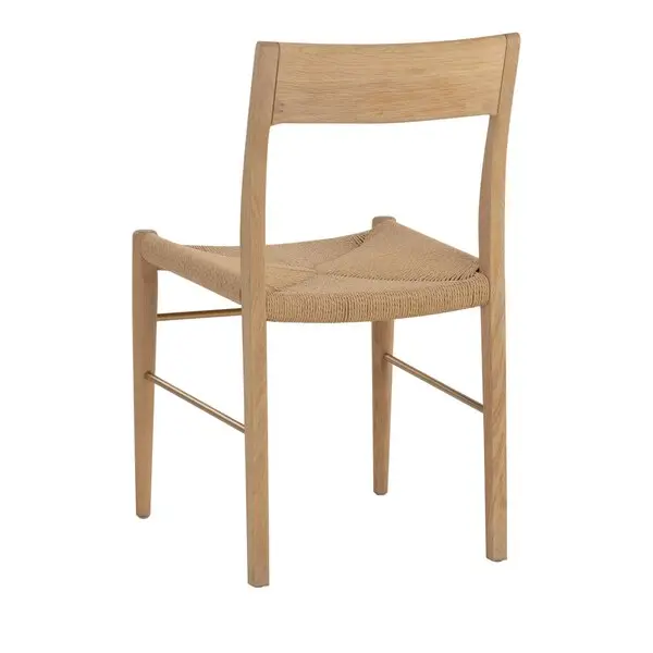 SUNPAN Bondi Dining Chair, Set Of 2 - Light Oakwoven Paper