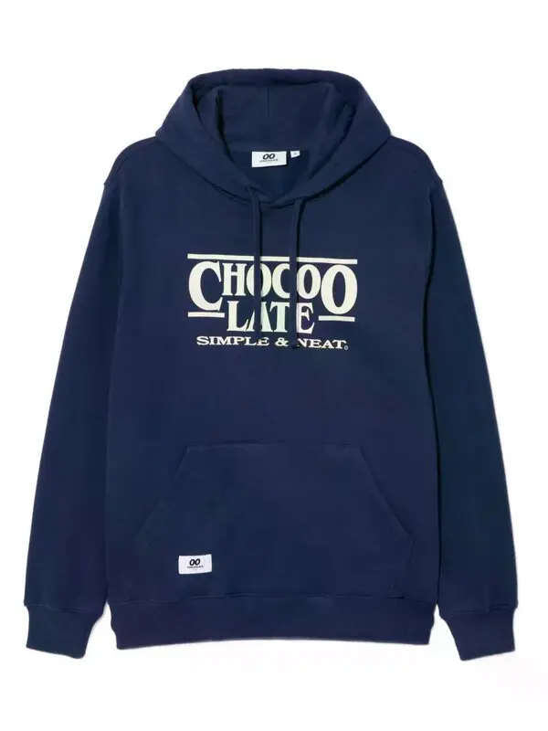 CHOCOOLATE Logo-embossed Hoodie - Blue