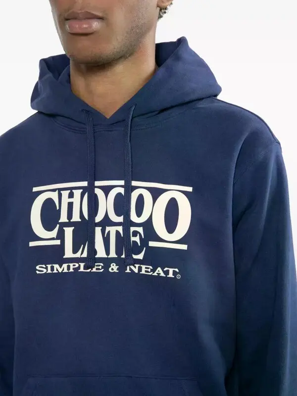 CHOCOOLATE Logo-embossed Hoodie - Blue