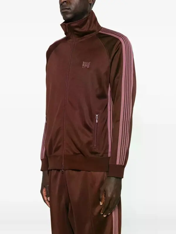 Needles Striped Zip Jacket - Brown