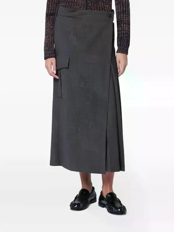P.a.r.o.s.h Pleated Maxi Wrap Skirt