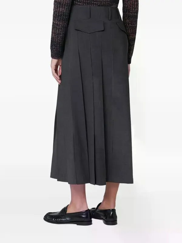 P.a.r.o.s.h Pleated Maxi Wrap Skirt