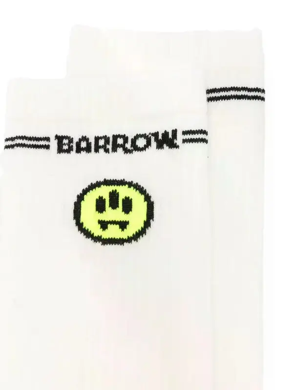 BARROW Intarsia-knit Logo Socks