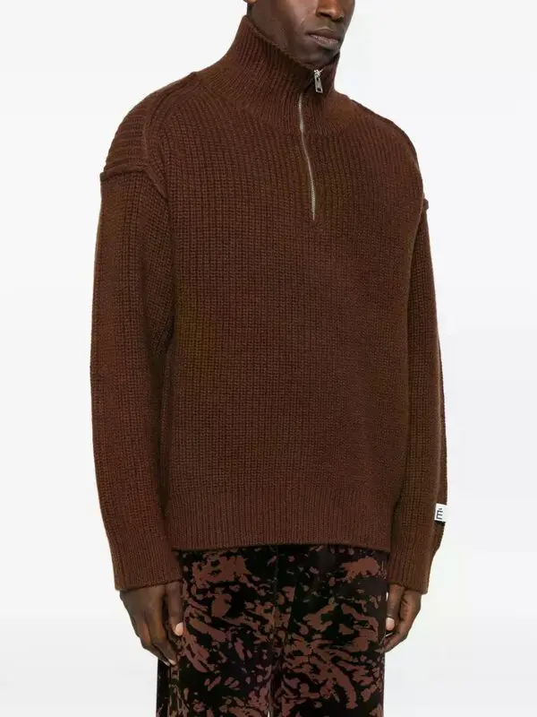ÉTUDES STUDIO High-neck Zip-up Sweater