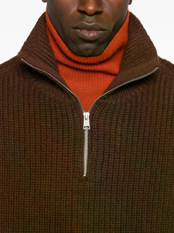 ÉTUDES STUDIO High-neck Zip-up Sweater