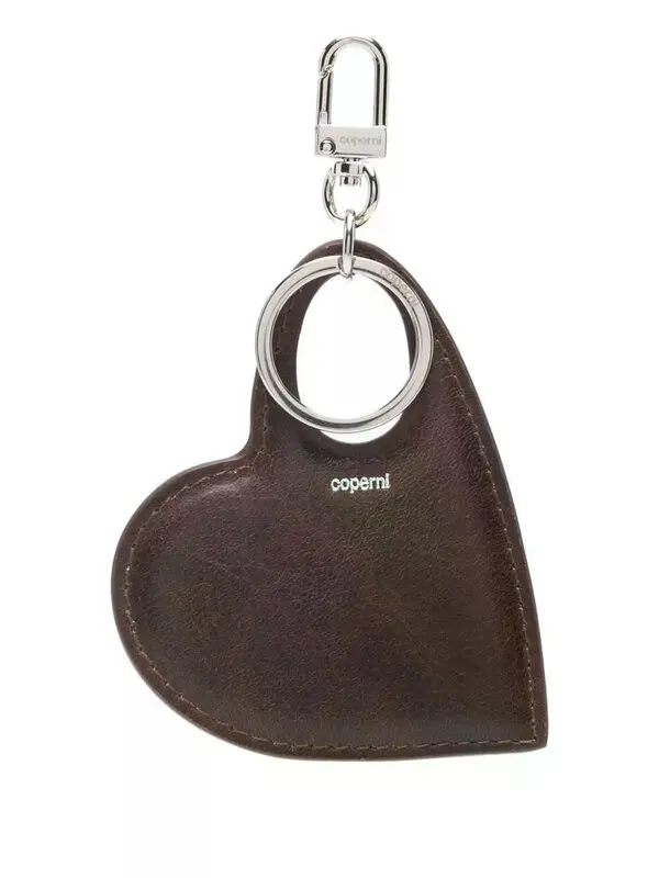 Coperni Heart Keyring - Brown