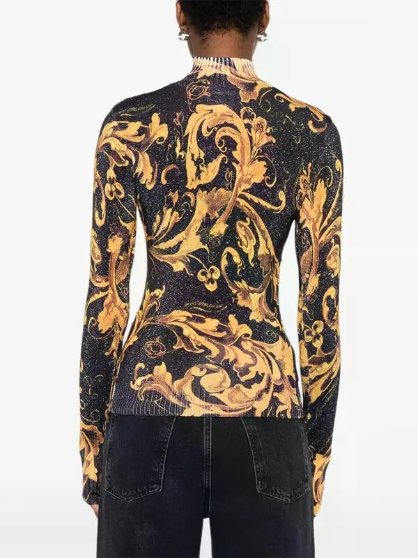 Versace Baroque High-neck Blouse