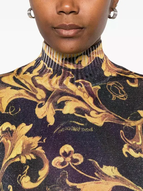 Versace Baroque High-neck Blouse
