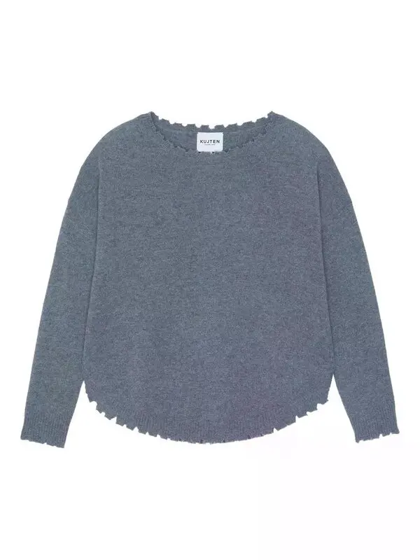 KUJTEN Mela Flannel Scalloped Sweater