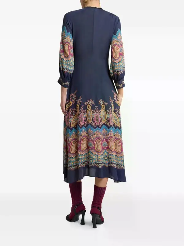 Etro Paisley-print Button-front Midi Dress