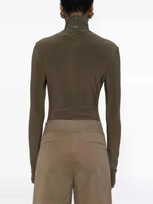 Norma Kamali Long-sleeve High-neck Bodysuit