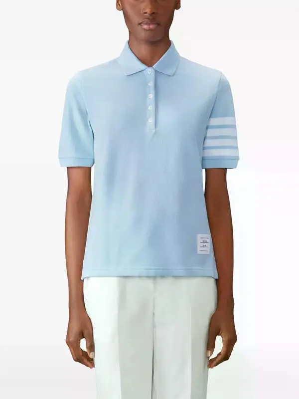 Thom Browne 4-bar Piqué-weave Polo Shirt