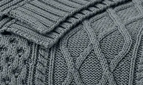 BOLL & BRANCH Aran Cable Organic Cotton Knit Throw Blanket
