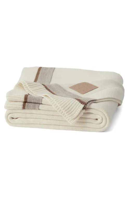 BOLL & BRANCH Court Knit Throw Blanket - Cream