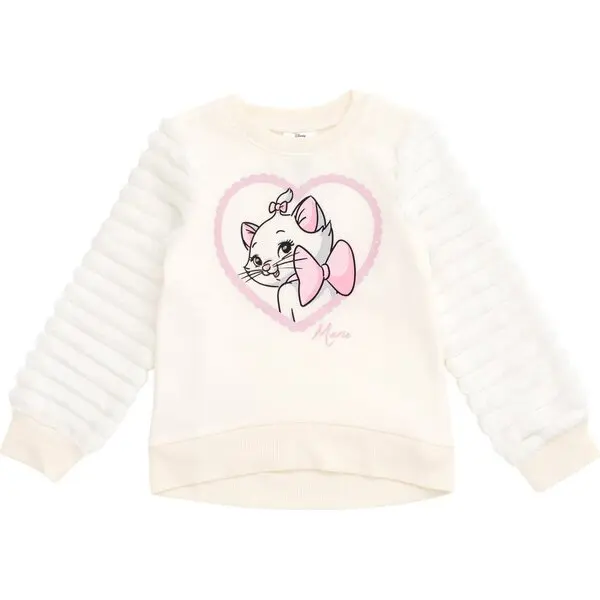Disney Faux Fur Pullover - Marie White White