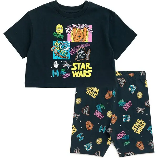 STAR WARS T-shirt And Bike Shorts Set - Black