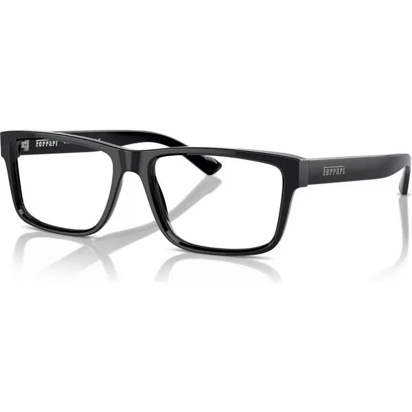 FERRARI 55mm Rectangle Optical Glasses - Black