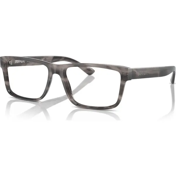FERRARI 55mm Rectangle Optical Glasses - Grey