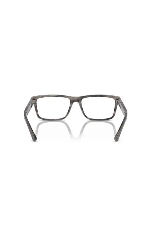 FERRARI 55mm Rectangle Optical Glasses - Grey