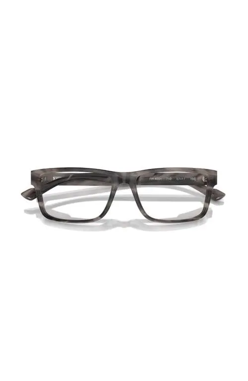 FERRARI 55mm Rectangle Optical Glasses - Grey