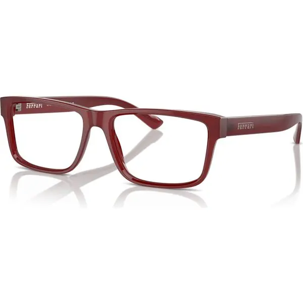 FERRARI 55mm Rectangle Optical Glasses - Red