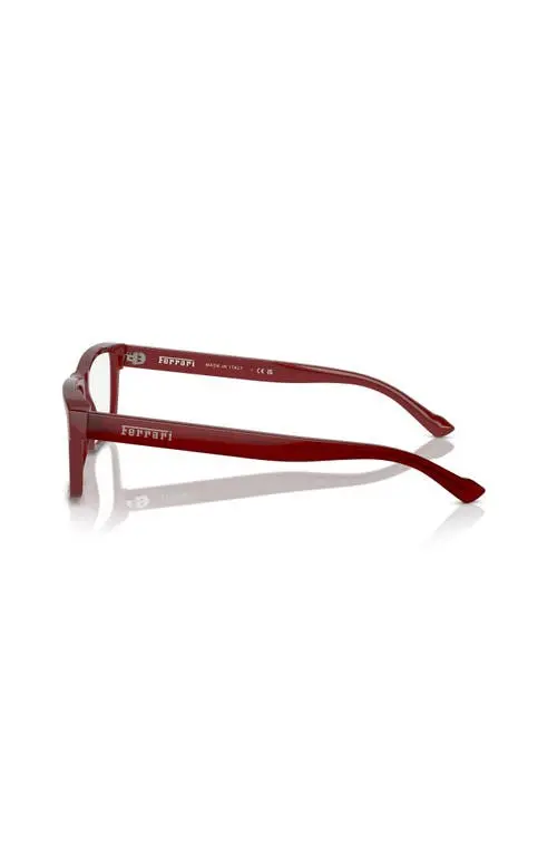 FERRARI 55mm Rectangle Optical Glasses - Red