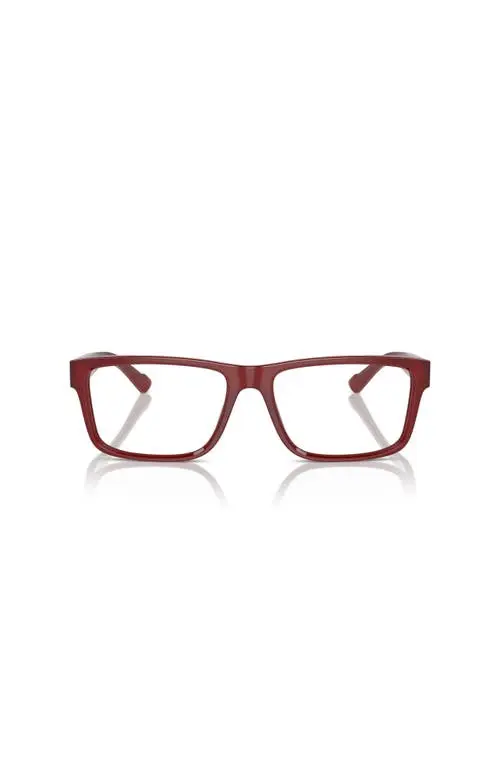 FERRARI Rectangle Full Rim Acetate Eyeglasses - Red