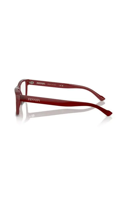 FERRARI Rectangle Full Rim Acetate Eyeglasses - Red