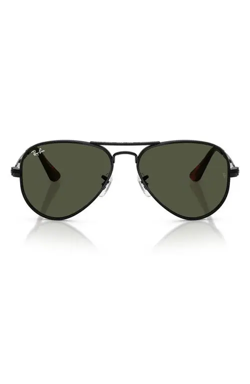 Ray-ban 58mm Polarized Aviator Sunglasses - Black/green