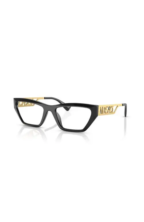 Versace 55mm Irregular Optical Glasses - Black