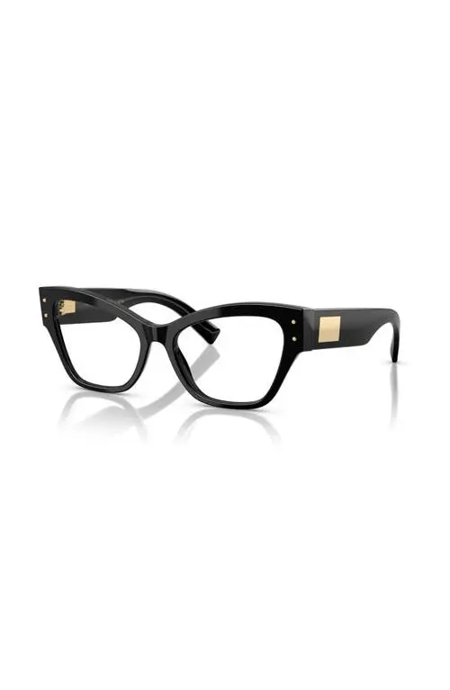 Dolce & Gabbana 54mm Butterfly Eyeglasses - Black