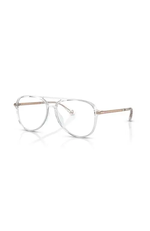 Michael Kors 56mm Full Rim Pilot Optical Glasses - Transparent
