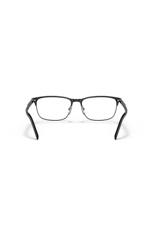 Prada 57mm Rectangle Eyeglasses - Black