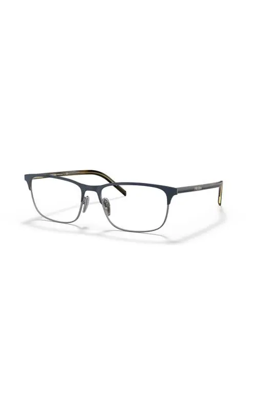 Prada 57mm Rectangle Eyeglasses - Grey