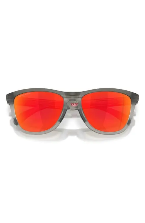 Oakley Frogskins™ Round Sunglasses - Matte Grey Smoke/grey Ruby