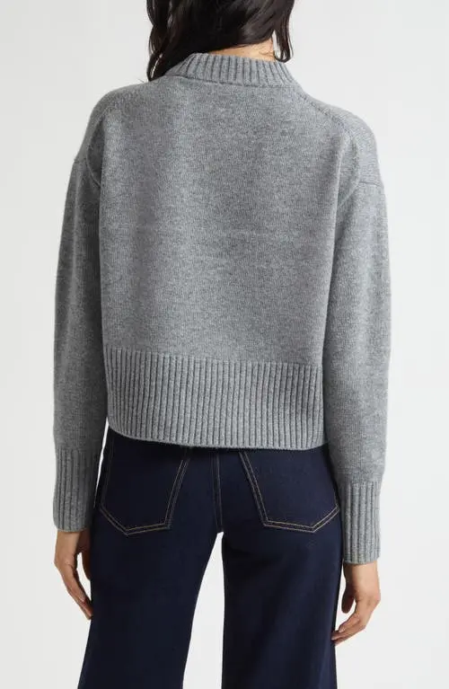 Veronica Beard Andi Mock Neck Merino Wool And Cashmere Sweater