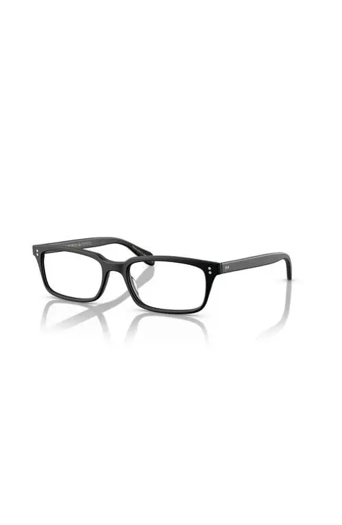 Oliver Spencer 53mm Rectangle Optical Glasses - Solid Black