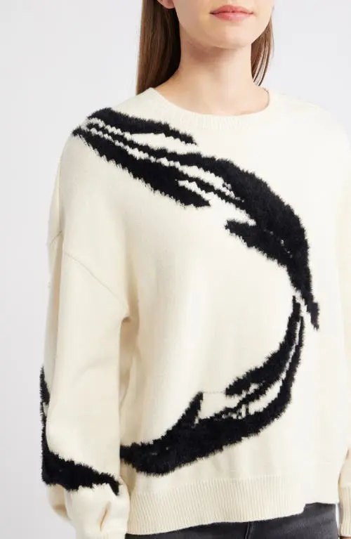 Wit & Wisdom Mixed Media Blouson Sleeve Sweater