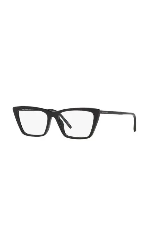 Saint Laurent 54mm Rectangle Optical Glasses - Black