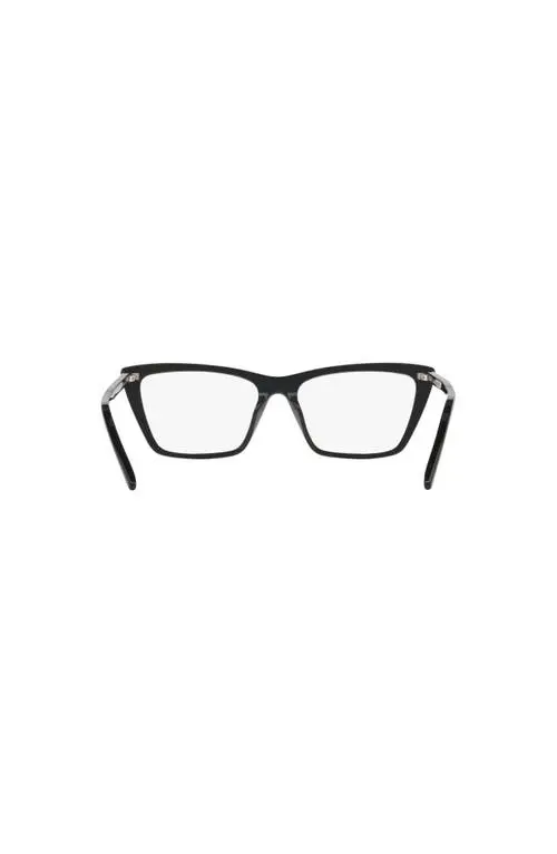 Saint Laurent 54mm Rectangle Optical Glasses - Black
