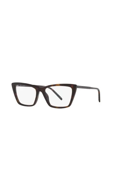 Saint Laurent 54mm Rectangle Optical Glasses - Tortoise