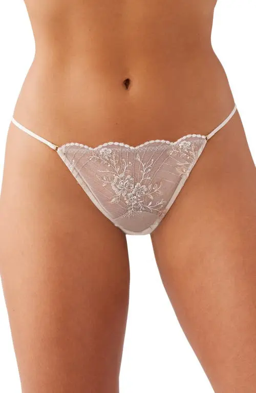 Wacoal Midnight Soirée Metallic Embroidered G-string - Champagne