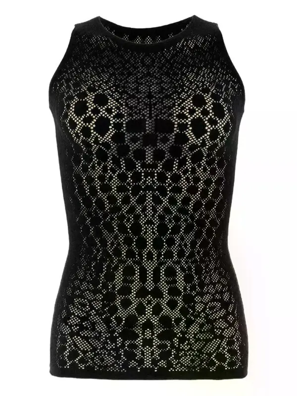 Wolford Net-pattern Sleeveless Top