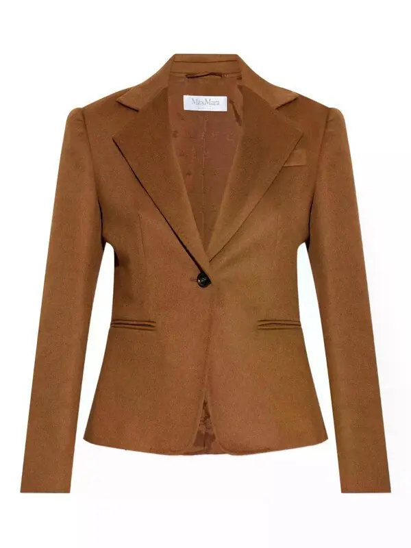 Max Mara Glenn Wool Blazer - Brown