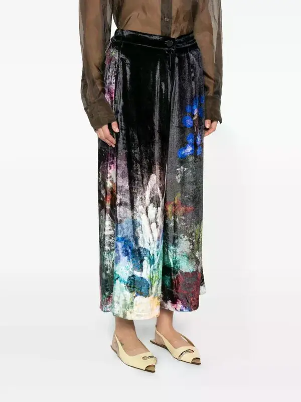 YAVI Printed Drawstring Trousers