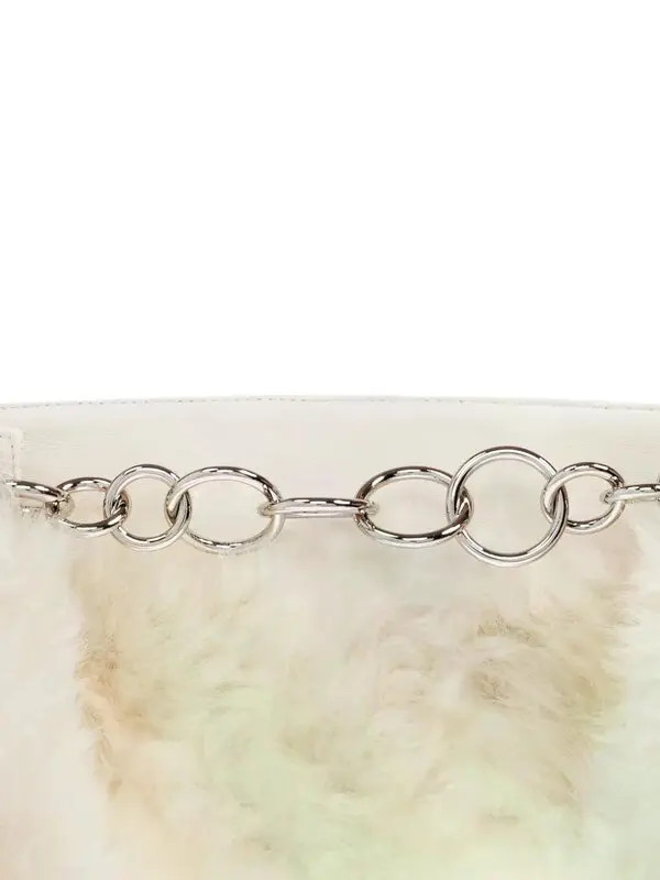 JIL SANDER Fur Trim Chain Scarf